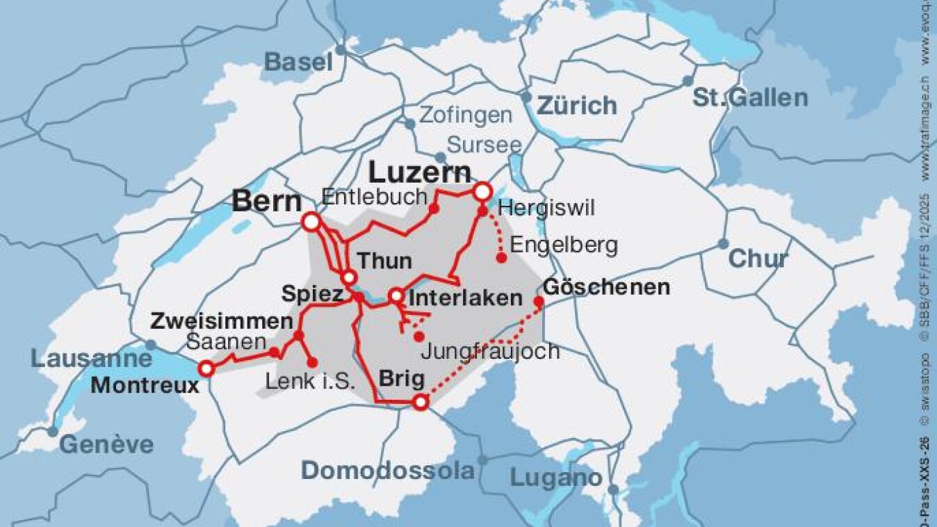 Bernese Oberland map / Berner Oberland Pass